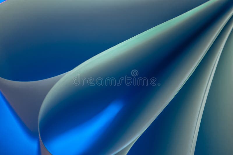 Abstract Curved Forms. Futuristic Geometric Figures Created with Paper ...