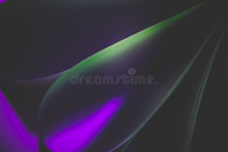 Abstract Curved Forms. Futuristic Geometric Figures Created with Paper ...