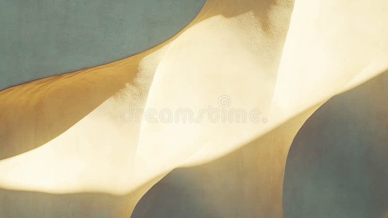 Abstract Curved Gold Molding on Textured Wall for Elegant Interior ...