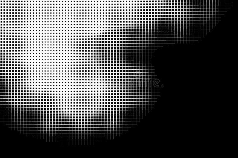 Curved Grid Gradient with Pixel Squares Stock Illustration ...