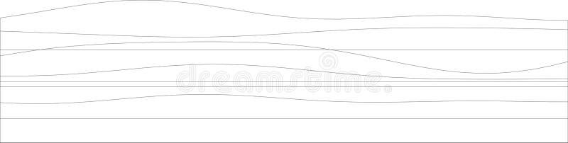 Abstract Curved Line Art with Horizontal Dividers Stock Vector ...