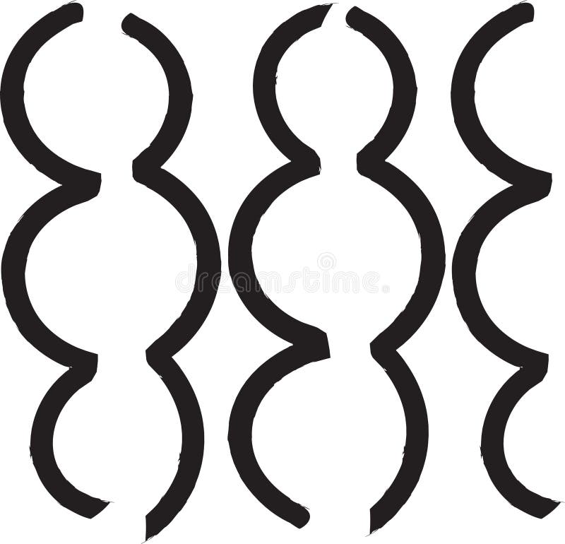 Abstract Curved Line Pattern Stock Vector - Illustration of abstract ...