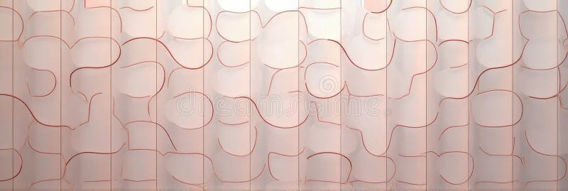 Abstract Curved Line Pattern on Semi-transparent Pink Surface Stock ...