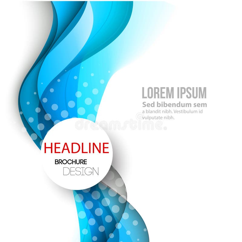 Abstract Curved Lines Background. Template Stock Vector - Illustration ...