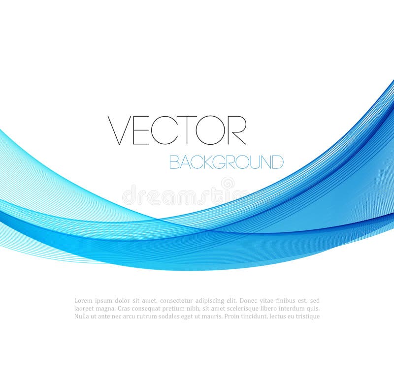 Abstract Curved Lines Background. Template Stock Vector - Illustration ...