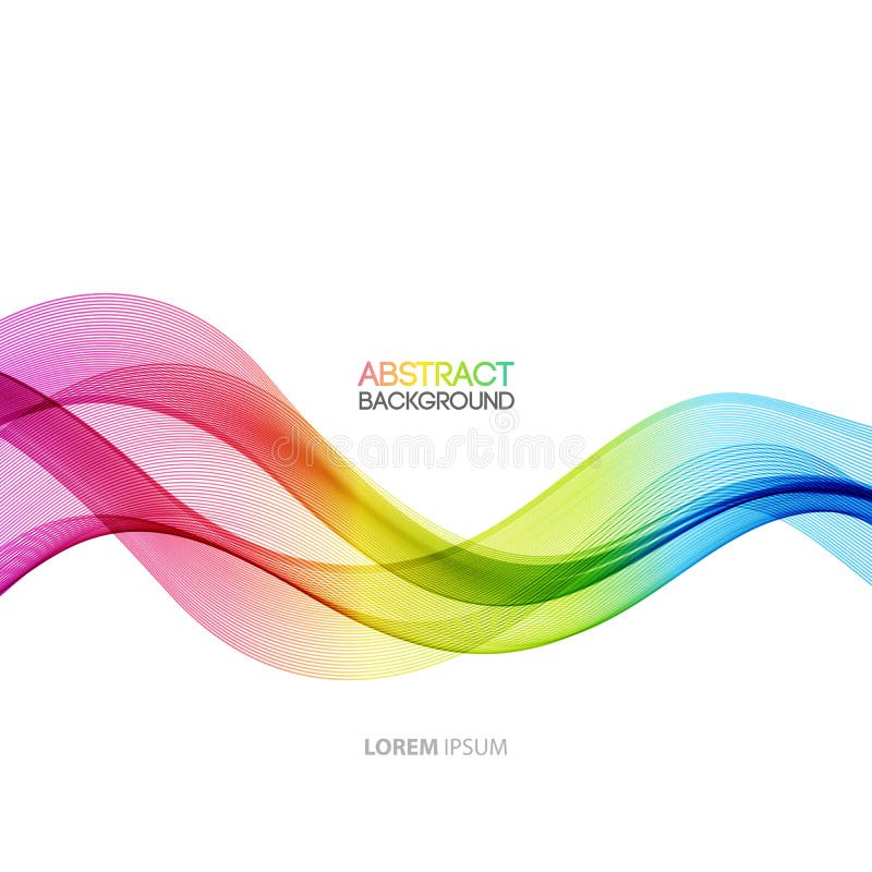 Abstract Curved Lines Background. Template Stock Vector - Illustration ...