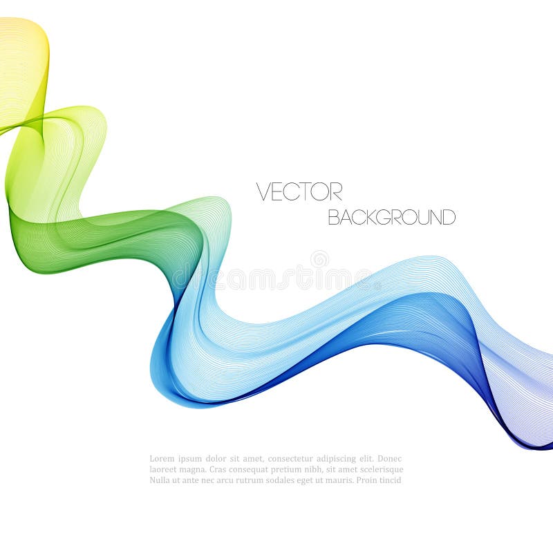 Abstract Curved Lines Background. Template Stock Vector - Illustration ...