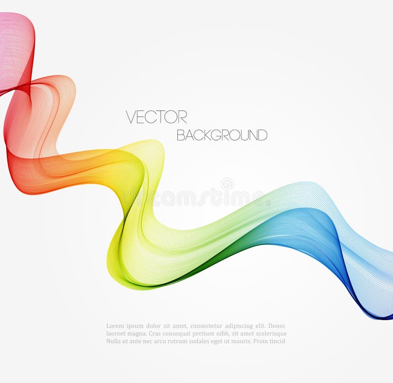 Abstract Curved Lines Background. Template Stock Vector - Illustration ...
