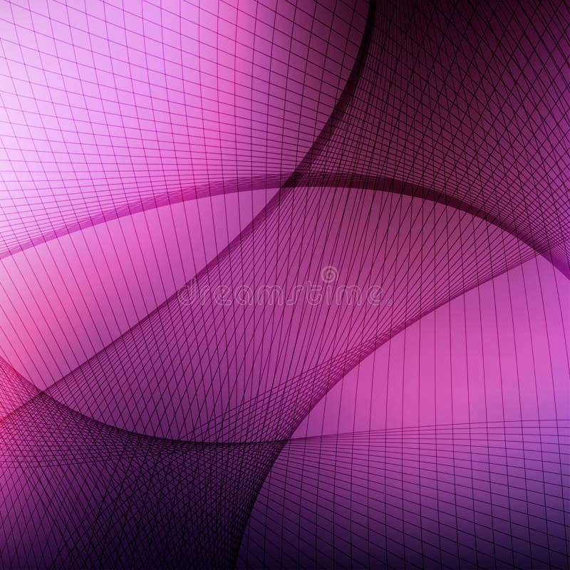 Abstract Curved Lines on Black Background. Vector Stock Vector ...