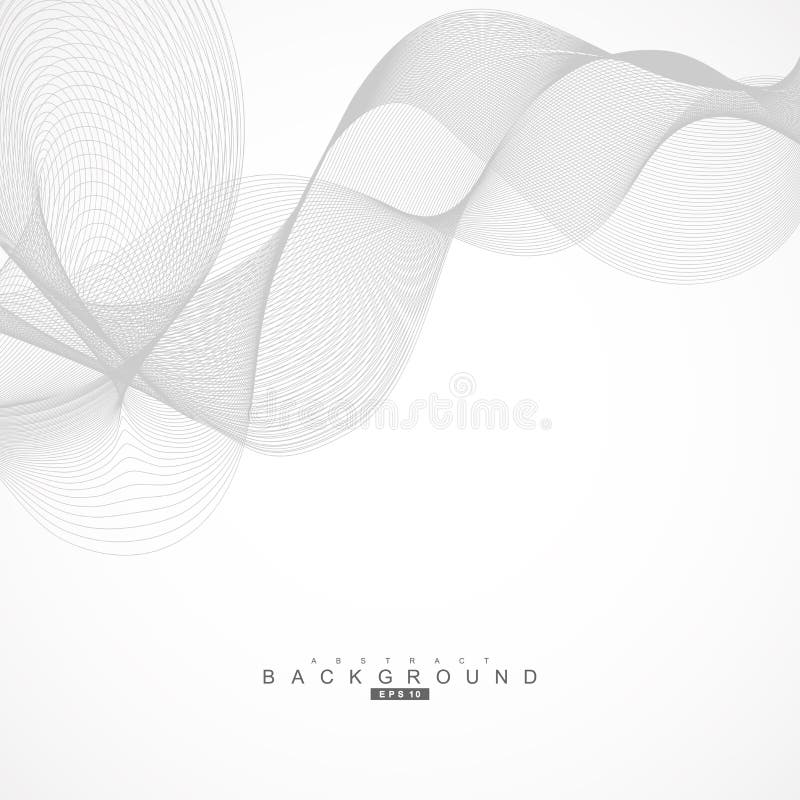 Abstract Curved Lines on Grey Background. Vector Illustration. Stock ...