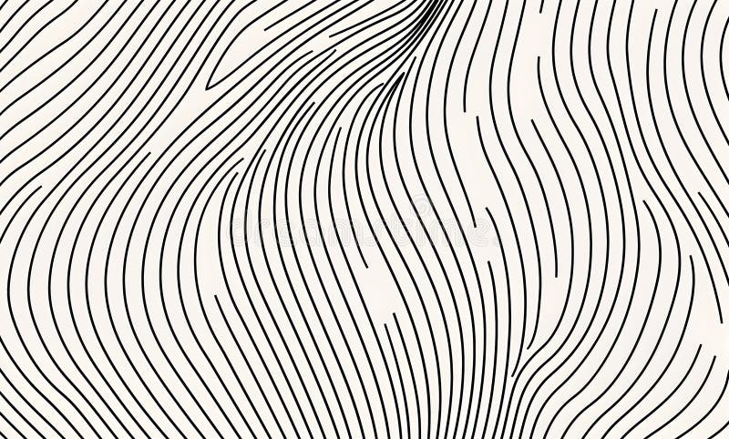 Abstract Curved Lines Minimalist Vector Pattern Stock Illustration ...