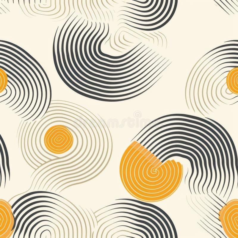 Abstract Curved Lines Pattern in Soft Tones Stock Illustration ...