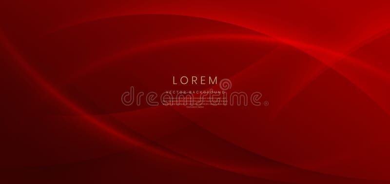 Abstract Curved Red Shape on Red Background with Copy Space for Text ...