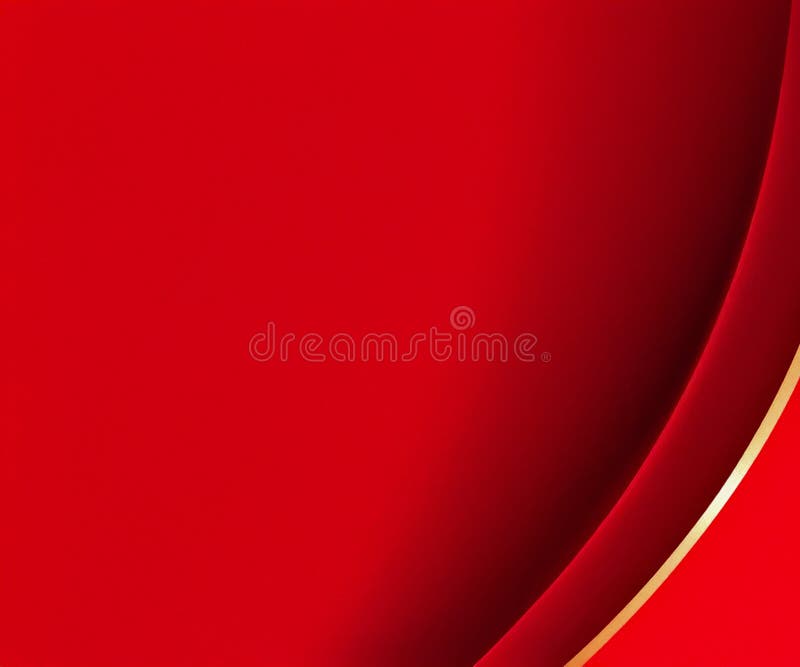 Abstract Curved Red Shape on Red Background with Lighting Effect and ...