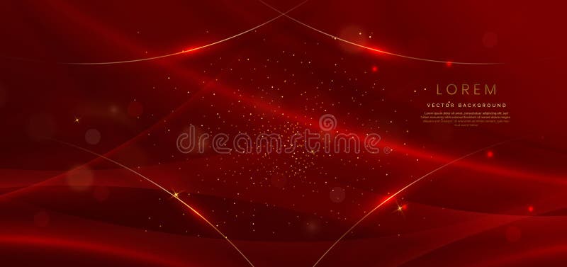 Abstract Curved Red Shape on Red Background with Lighting Effect and ...