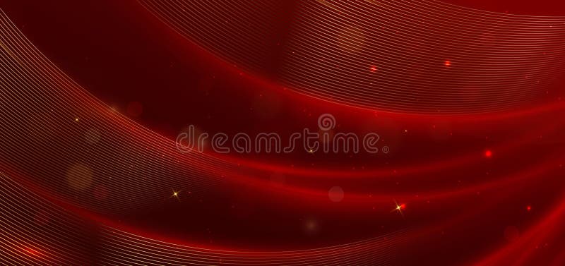 Abstract Curved Red Shape on Red Background with Lighting Effect and ...