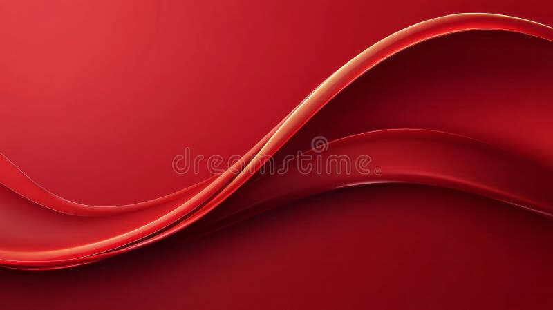 Abstract Curved Red Shape on Red Background with Lighting Effect and ...