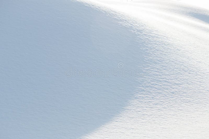 Abstract Curved Shadow on Fresh White Snow Background Stock Photo ...