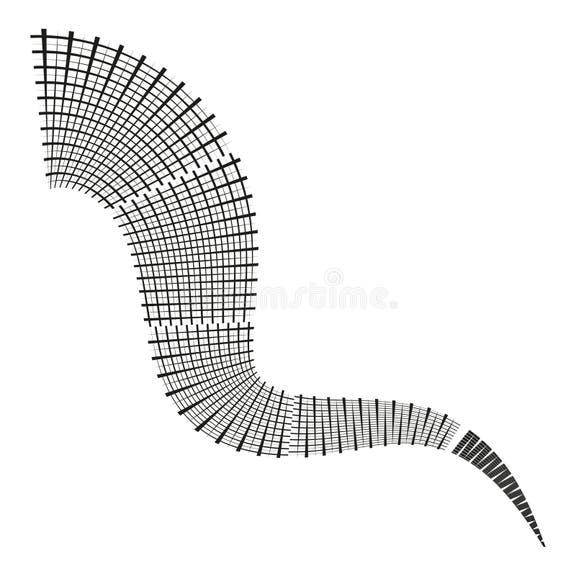Abstract Curved Shape. Dynamic Winding Line. Organic Flow Vector ...
