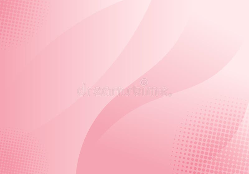 Abstract Curved Shape Layer Soft Pink Color with Halftone Effect ...