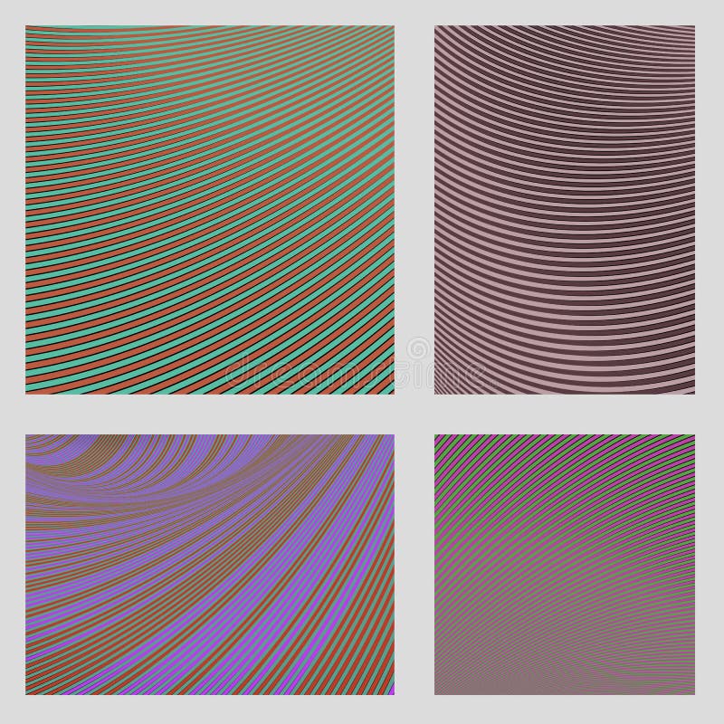 Curved Stripe Design Page Background Set Stock Vector - Illustration of ...