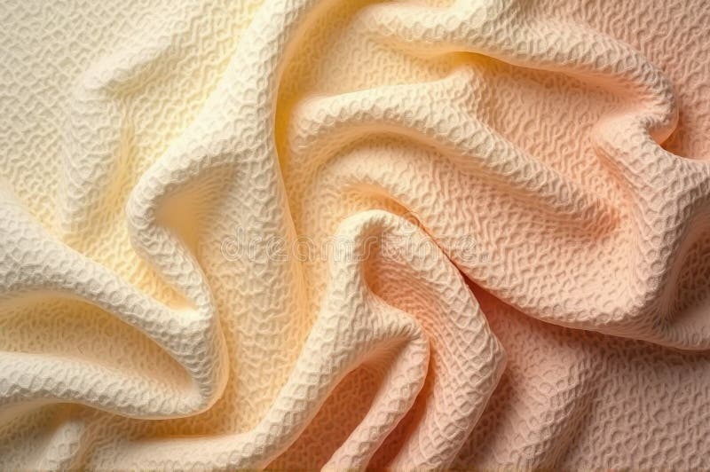Abstract Curved Textile with Warm Gradient Colors and Textured Patterns ...