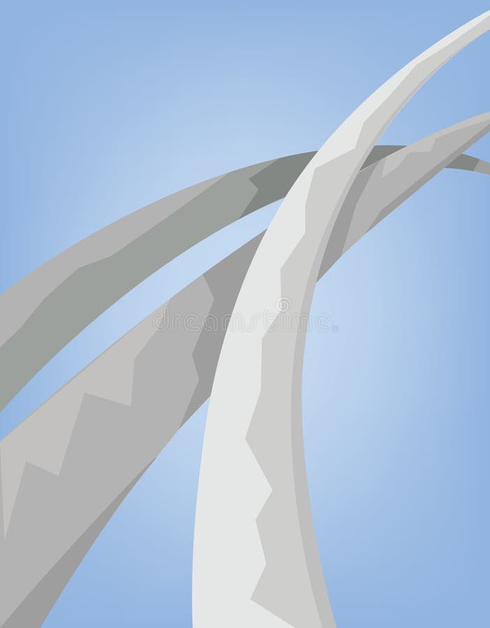 Abstract Curved Triangular Lines Stock Vector - Illustration of concept ...