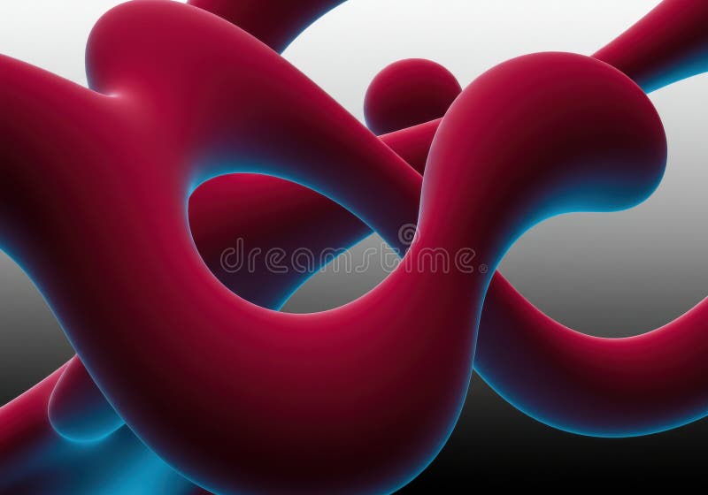 Abstract Curved Tubes with Gradient Colors Creating a Dynamic and ...