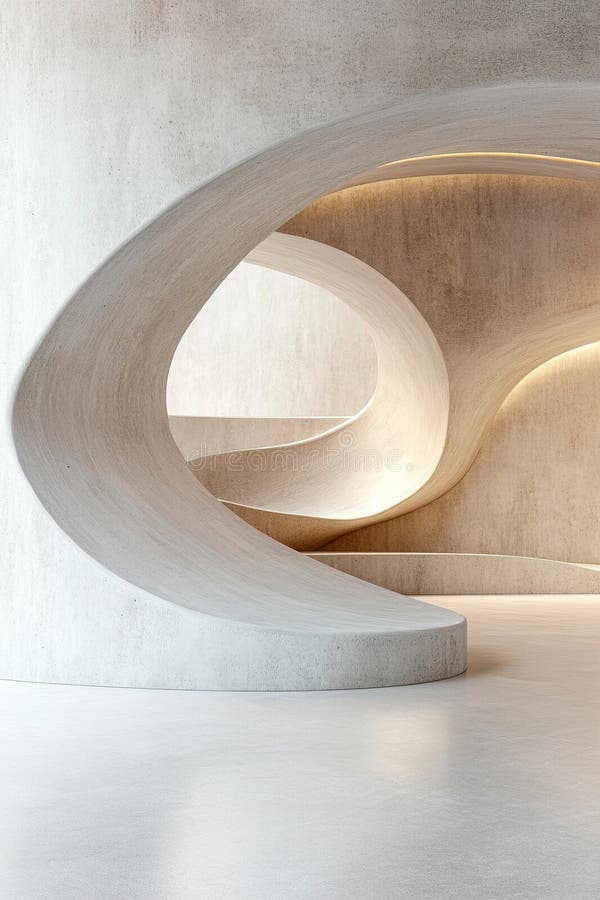 Abstract Curved Walls Create a Stunning Surreal Environment ...