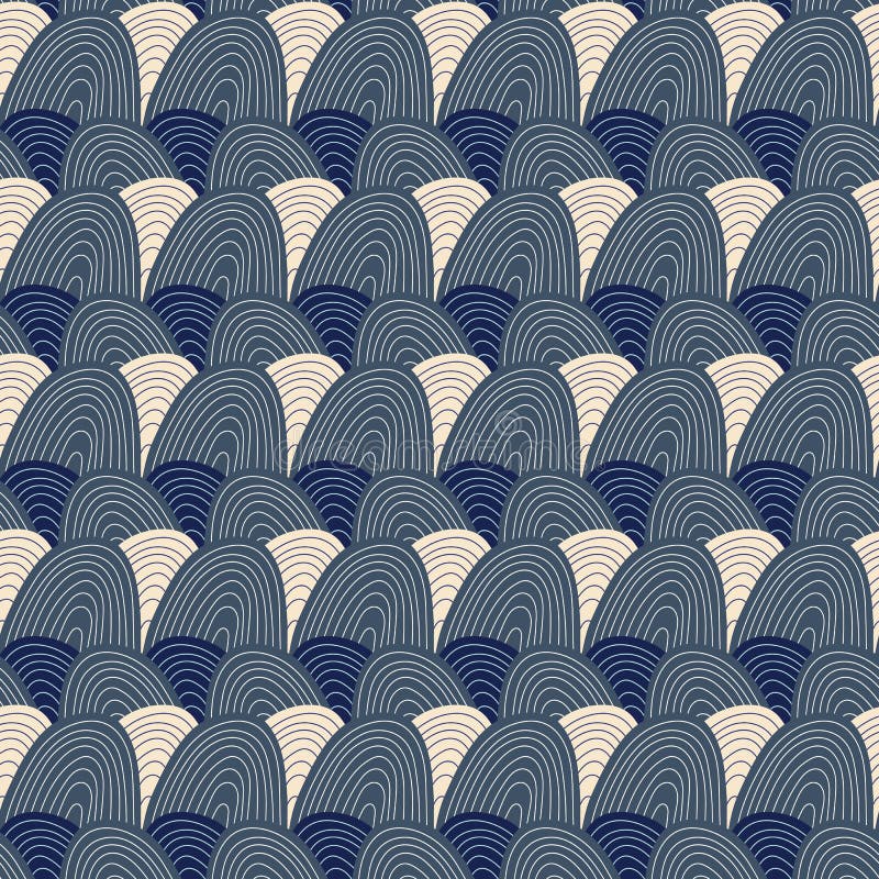 Abstract Curves and Arches in a Seamless Repeat Pattern. Modern ...