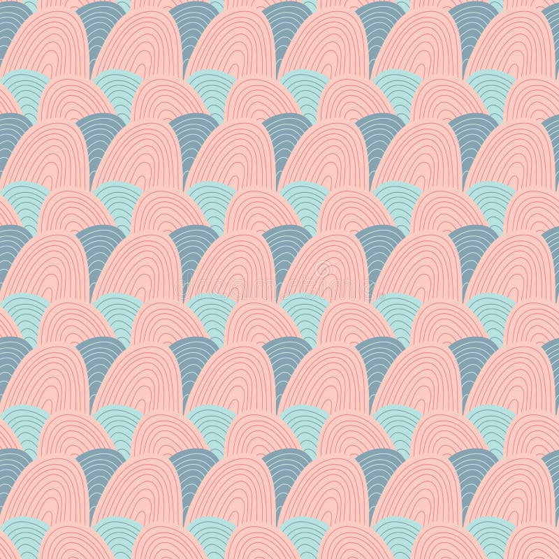 Abstract Curves and Arches in a Seamless Repeat Pattern. Sweet ...