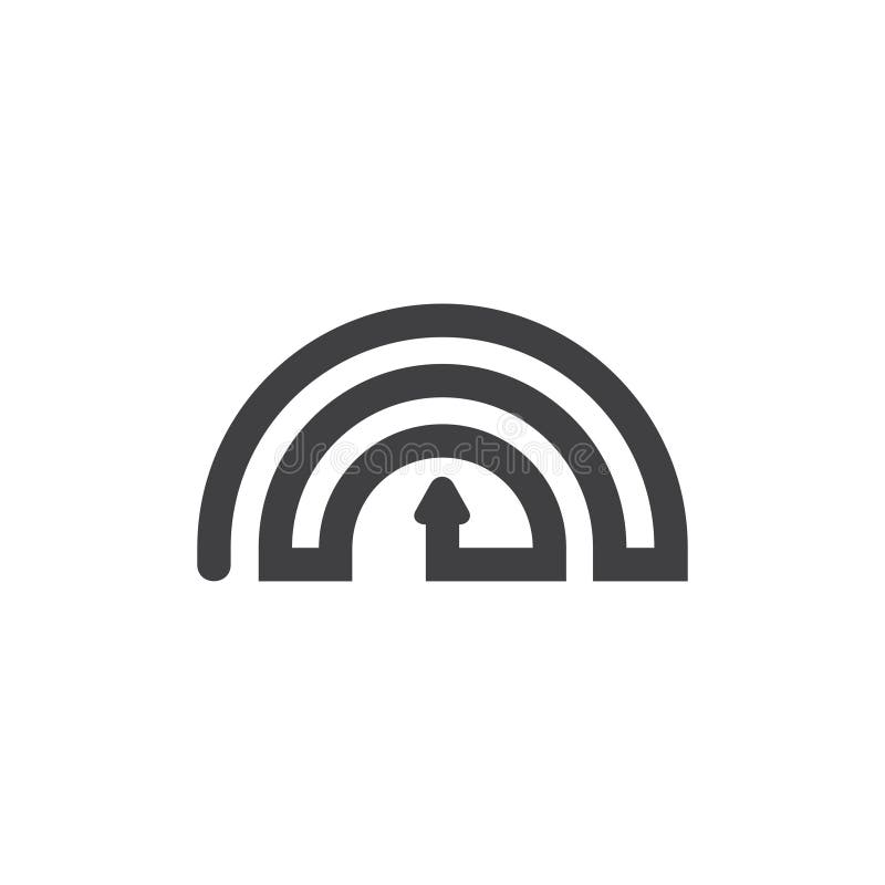 Abstract Curves Geometric Line Arrow Up Simple Logo Vector Stock Vector ...