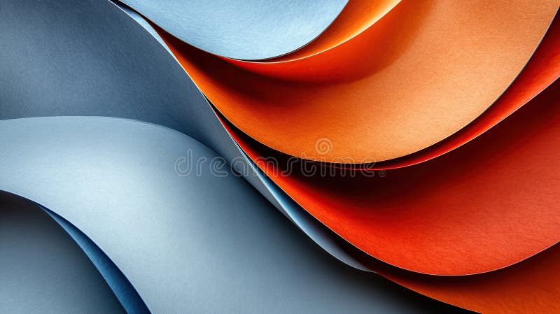 Abstract Curves of Layered Colored Papers Stock Illustration ...