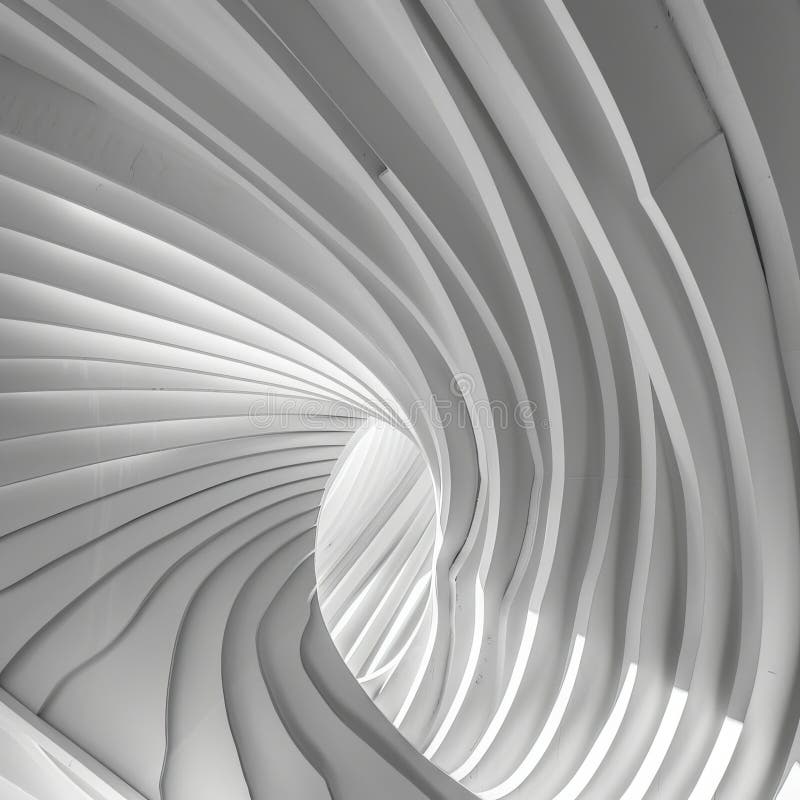Abstract Curves Minimalist Perspective on Architectural Forms in a ...