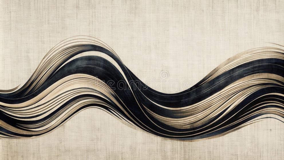 Abstract Curving Lines on Neutral Textured Background for Design ...