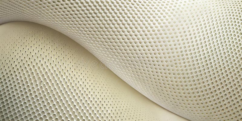 Abstract Curving Surface with Perforated Pattern and Gradient Dot ...