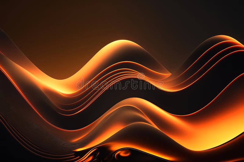 Abstract Curvy Design Wallpaper. Waves and Energy Flow Stock ...