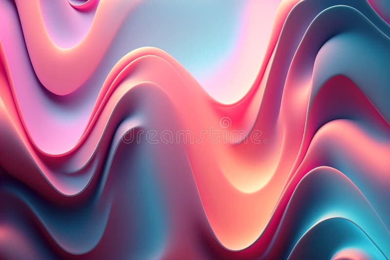 Abstract Curvy Design Wallpaper. Waves and Energy Flow Stock ...