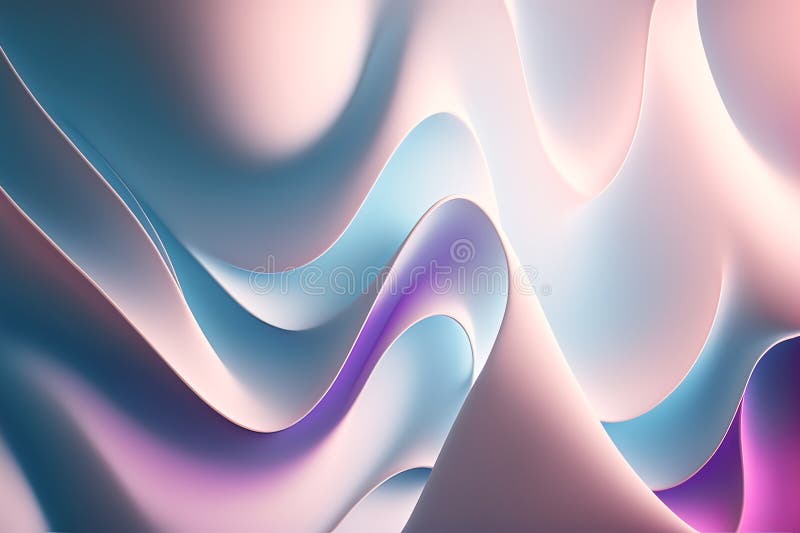Abstract Curvy Design Wallpaper. Waves and Energy Flow Stock ...