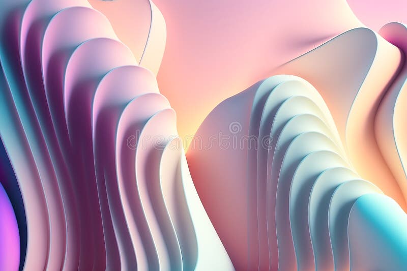 Abstract Curvy Design Wallpaper. Waves and Energy Flow Stock ...