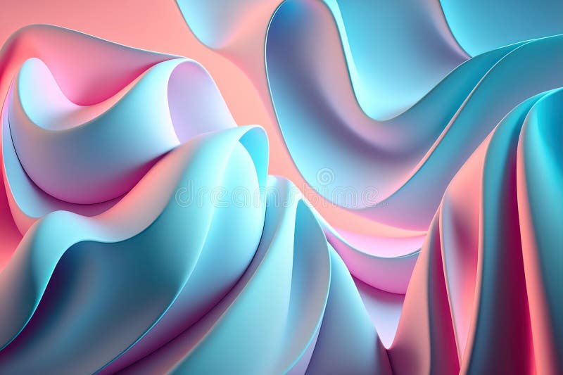 Abstract Curvy Design Wallpaper. Waves and Energy Flow Stock ...