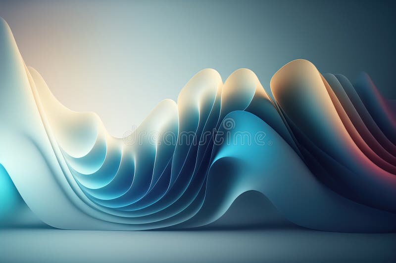 Abstract Curvy Design Wallpaper. Waves and Energy Flow Stock ...