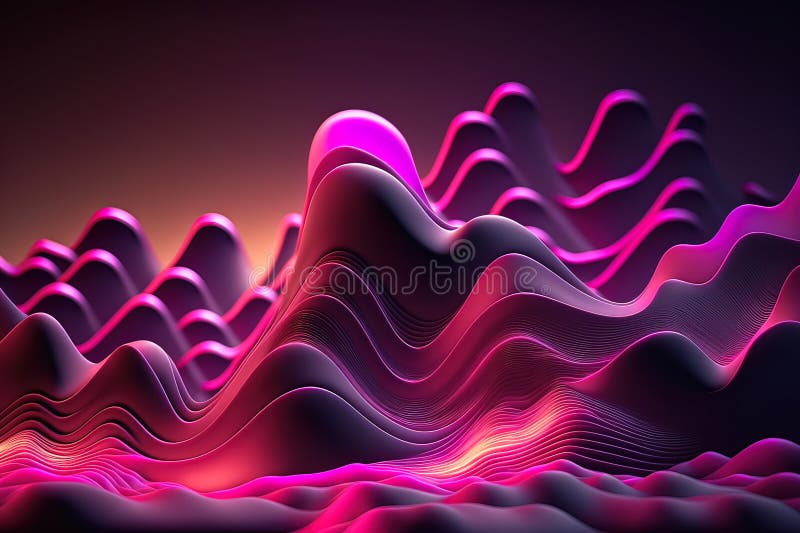 Abstract Curvy Design Wallpaper. Waves and Energy Flow Stock ...