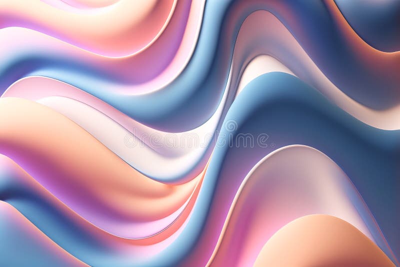 Abstract Curvy Design Wallpaper. Waves and Energy Flow Stock ...