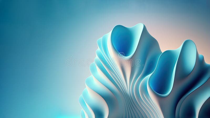 Abstract Curvy Design Wallpaper. Waves and Energy Flow Stock ...