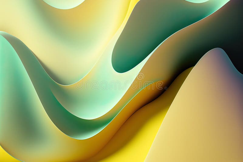 Abstract Curvy Design Wallpaper. Waves and Energy Flow Stock ...