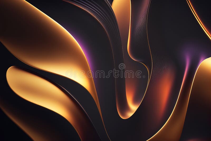 Abstract Curvy Design Wallpaper. Waves and Energy Flow Stock ...