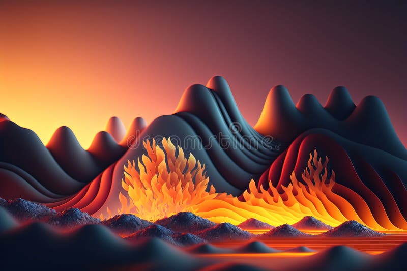 Abstract Curvy Design Wallpaper. Waves and Energy Flow Stock ...