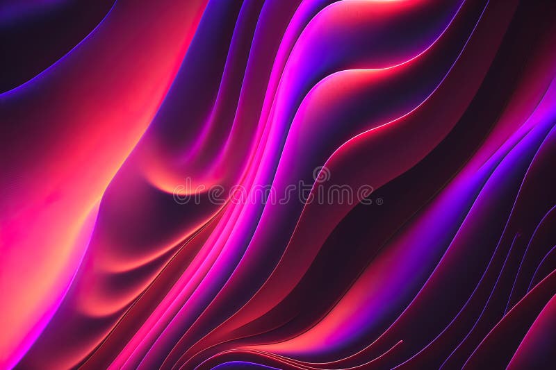 Abstract Curvy Design Wallpaper. Waves and Energy Flow Stock ...