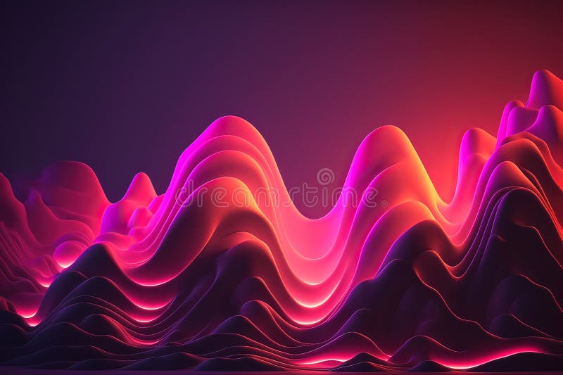 Abstract Curvy Design Wallpaper. Waves and Energy Flow Stock ...